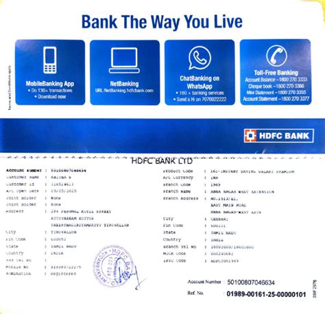 Hdfc Bank Pass Book Compressed Pdf Banking