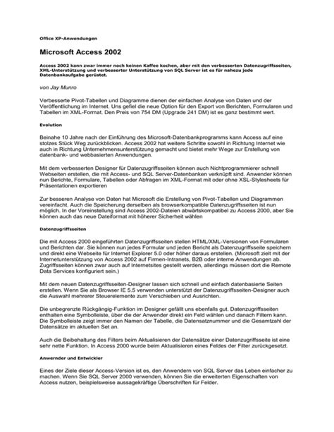 Microsoft Access 2002