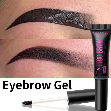 Waterproof Peel Off Eyebrow Gel Semi Permanent Eye Brow Enhancer Tattoo Tint Long Lasting Black