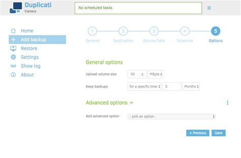 how to setup duplicati as a personal backup service using docker and aws s3