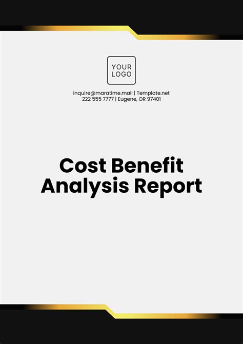 Free Cost Benefit Analysis Report Template To Edit Online