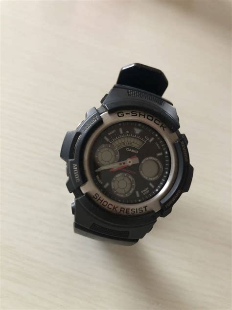 【全体的に状態が悪い】casio G Shock Resist Aw 590 ジャンク品 状態不明 動作未確認 現状品 傷・汚れ・劣化ありの