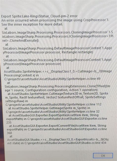 Export Error An Error Occured When Processing The Image · Issue 944