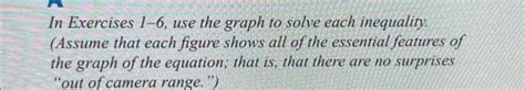 solved in exercises 1 6 use the graph to solve each