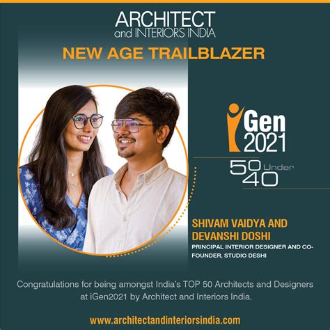 Shivam Vaidya And Devanshi Doshi Architect And Interiors India