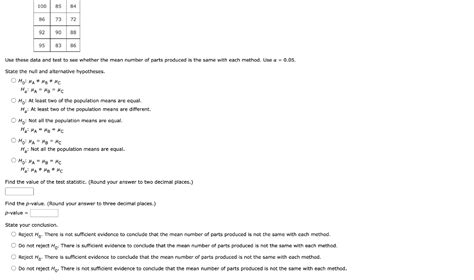 Solved Use These Data And Test To See Whether The Mean Chegg Com