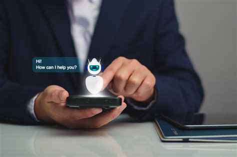 Ai Chatbot Intelligent Digital Business Service Application Concept Computer Mobile Application