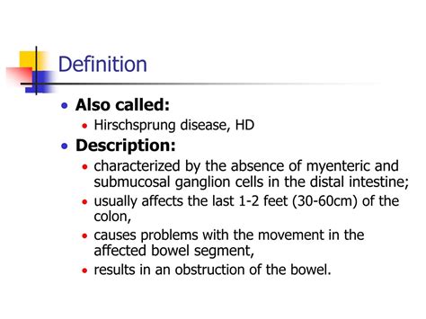 Ppt Hirschsprung Disease Causes Symptoms And Diagnosis Powerpoint Presentation Id 8962176