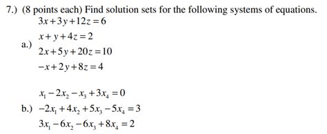 Solved Points Each Find Solution Sets For The Chegg Com