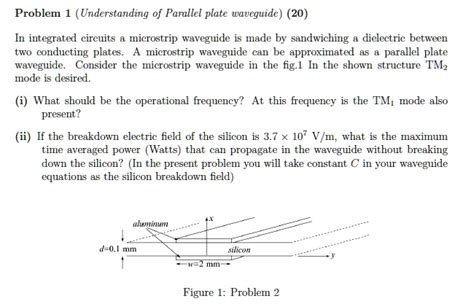Problem 1 Understanding Of Parallel Plate Waveguide 20 In