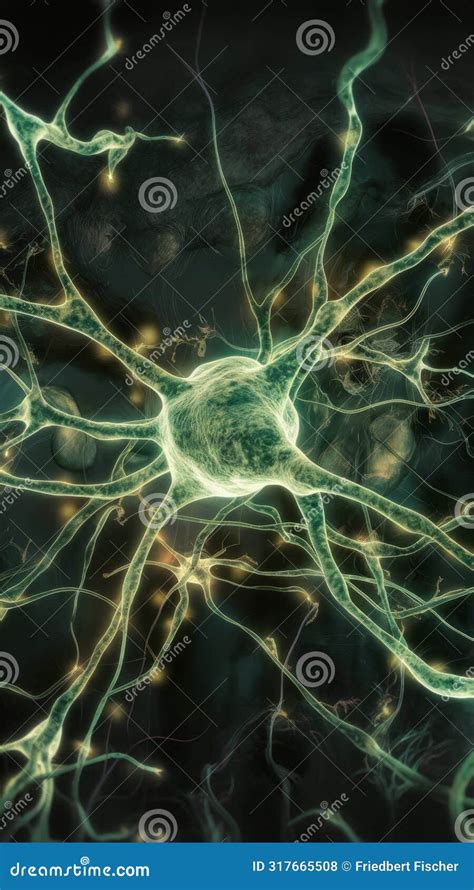 Radiant Neural Network Simulation Visual Representation Of Neurons And