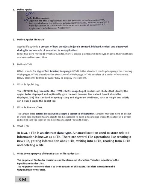 Core Java Unit 4 Pdf Class Computer Programming Html Element