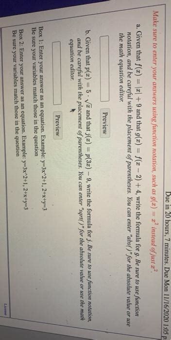 Solved Two Functions F And G Are Related Such That G X 2