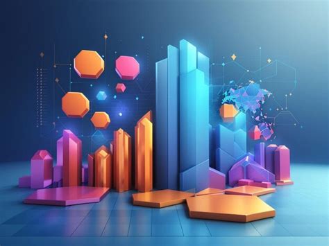 Premium Photo Data In Dimension Digital 3d Bar Chart With Numerical Values