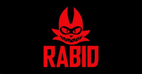 Rabid Text Logo Efr Sticker Teepublic