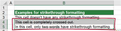 How To Find And Select All Partial Strikethrough Cells In Excel