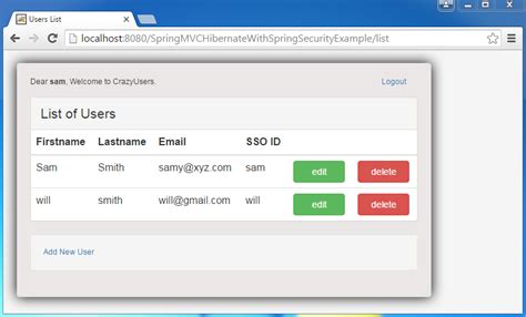 spring mvc 4 spring security 4 hibernate example websystique