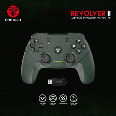 Fantech Wgp12 Revolver Wireless Gaming Controller Green Jordan