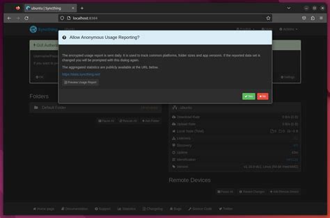 how to set up and use syncthing to sync files on linux