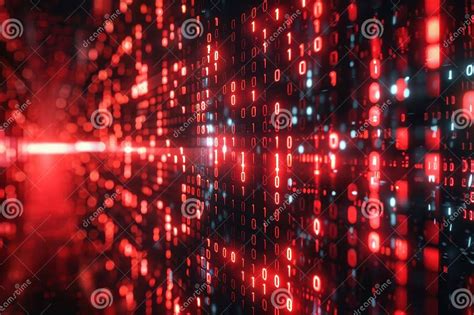Digital Binary Coding On Network Futuristic Technology Background