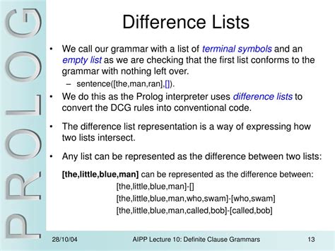 Ppt Definite Clause Grammars Powerpoint Presentation Free Download Id497932