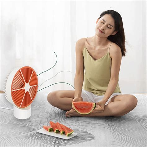Usb 팬 크리에이티브 디자인 자몽 소형 팬 미니 핸드 헬드 데스크탑 소형 팬