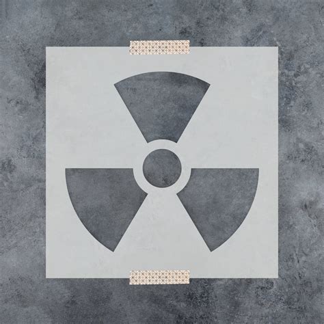 Radioactive Stencil Radioactive Symbol Radioactive Stencils For