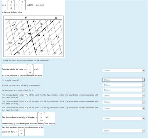 Solved Let U 2 V And Lets Span U V As Shown In Chegg Com