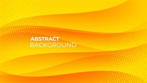 Premium Vector Orange Yellow Abstract Background With Wavy Lines