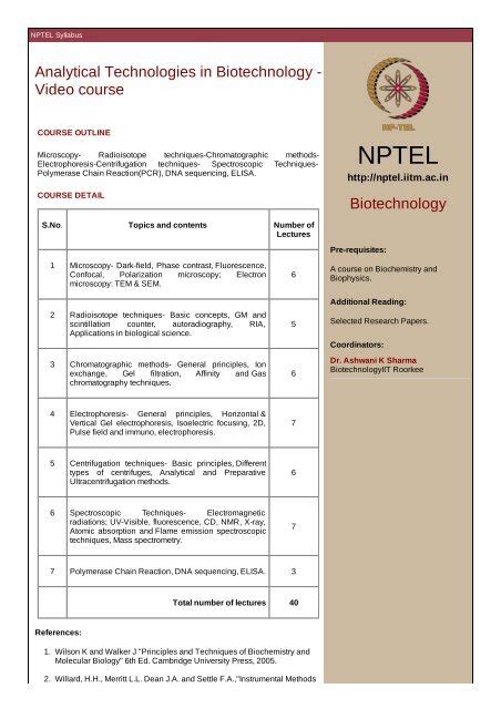 Download Syllabus In Pdf Format Nptel