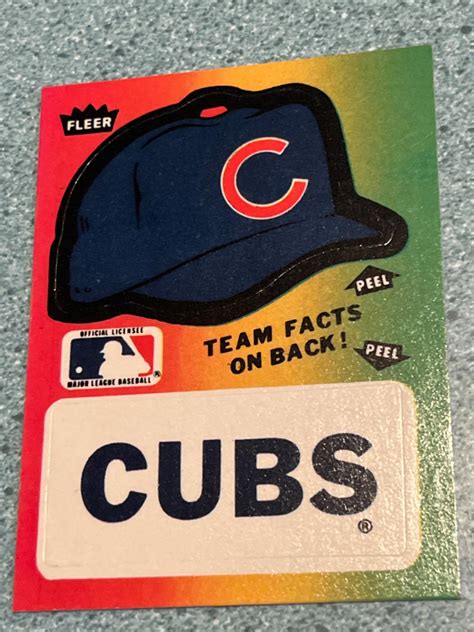 Chicago Cubs Prices 1987 Fleer Team Stickers Baseball Cards