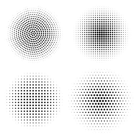 Premium Vector Vector Set Of Halftone Design Elements Abstract