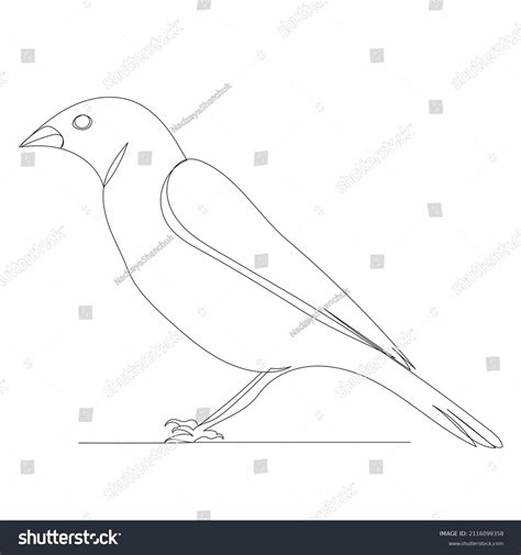Bird One Line Drawing Vector Isolated Stock Vector Royalty Free Shutterstock