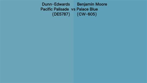 Dunn Edwards Pacific Palisade De5787 Vs Benjamin Moore Palace Blue