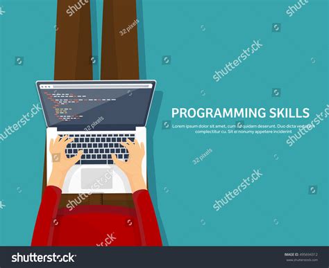 Programming Coding Backgroundflat Designprogram Source Codesoftware Stock Vector Royalty Free