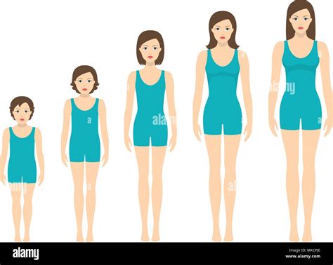 Women S Body Proportions Changing With Age Girl S Body Growth Stages