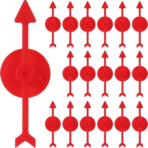 Favomoto 25pcs Red Plastic Arrow Spinners Board Game