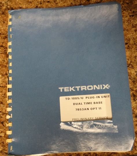 Tektronix Td 1085u Instruction Manual Ebay Tektronix Td 1085u Instruction Manual Ebay
