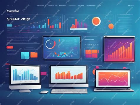 Premium Ai Image Computer Screens Modern Infographic Statistics And Data Analytics
