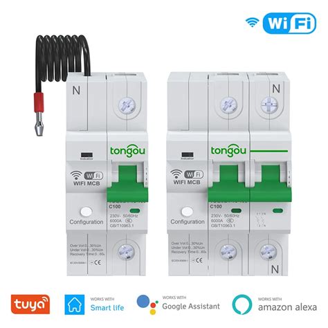 1p 2p Tuya Wifi Circuit Breaker Energy Power Timer Switch Relay
