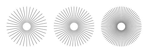 Radial Circle Lines Circular Radiating Royalty Free Vector