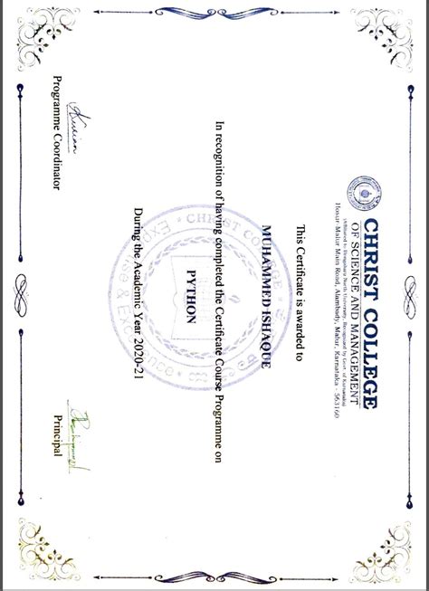 Muhammad Ishaque On Linkedin Python Certificate
