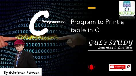 Program To Print A Table In C Language Program In C Using For Loopc Language Tutorial For