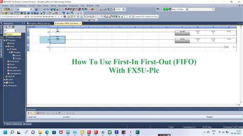 How To Use First In First Outfifo Instruction With Fx5u Plc Demo Sample Video Youtube