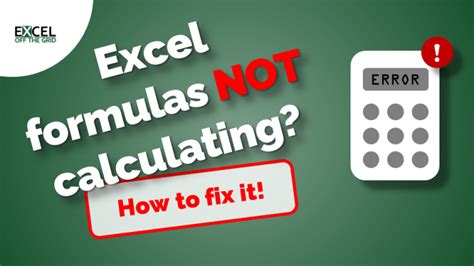 Excel Formulas Not Calculating 14 Reasons How To Fix It