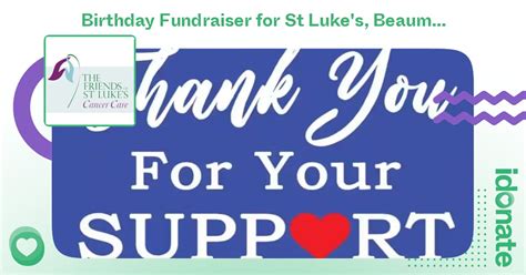 Idonateie Support Birthday Fundraiser For St Lukes Beaum