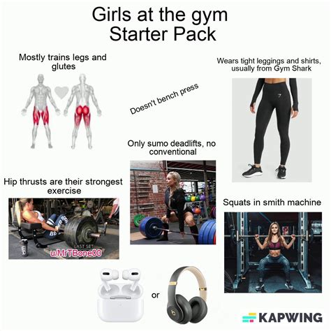 Gym Girl Starter Pack At Zane Morrison Blog