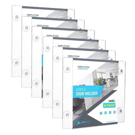 Acrylic Sign Holder 8 5 X 11 Wall Mount