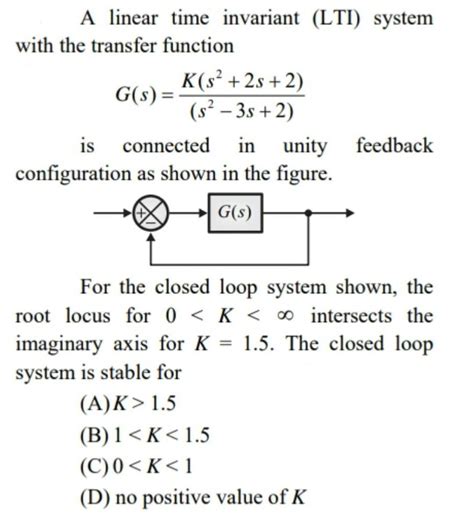 Solved A Linear Time Invariant Lti System With The