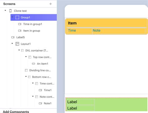 is there a way to detect a click in a cloned group or container using layouts beta
